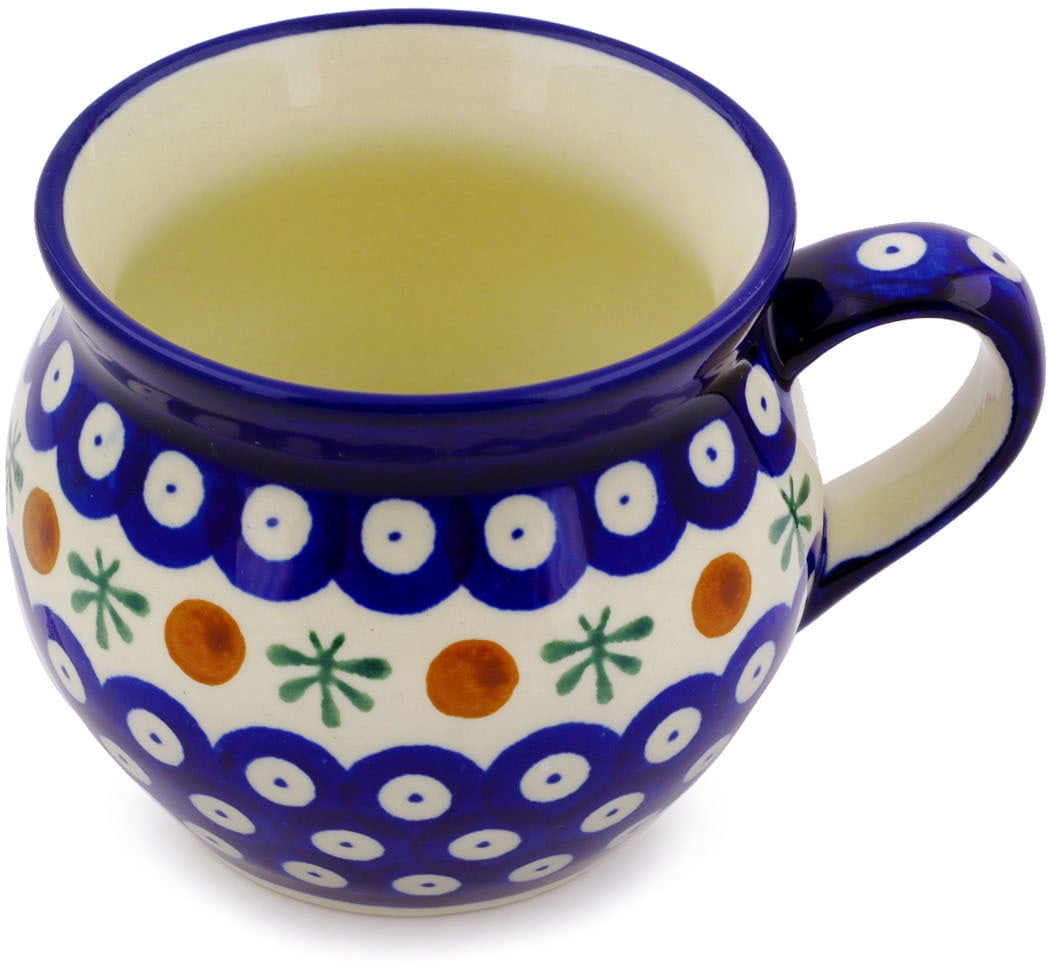 Polish Pottery 11 oz Bubble Mug (Mosquito Theme) Hand Painted in ...