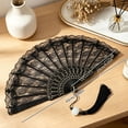 Black Lace Fan, Loetky Handmade Vintage Fan For Tea Party Decoration ...