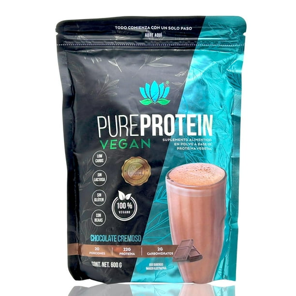 Proteína Vegana PureProtein Vegan Chocolate 600g Pure Health | Bodega ...