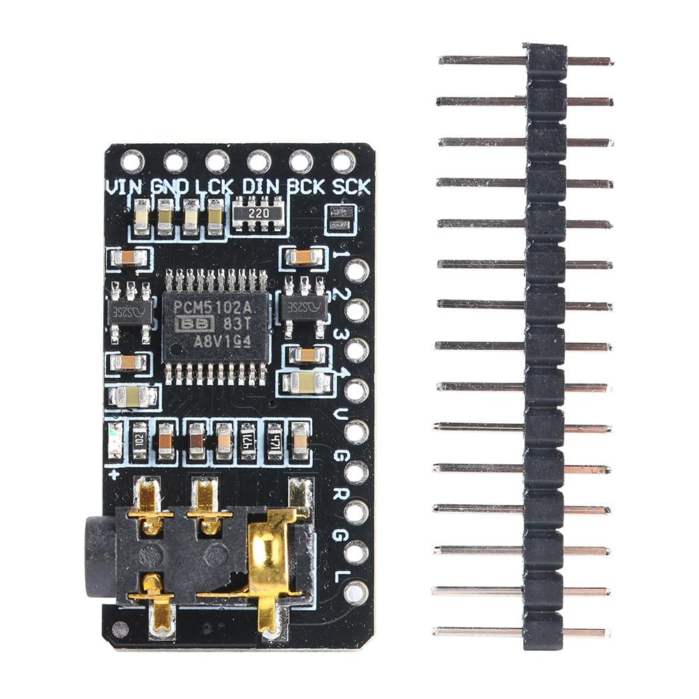 PCM5102 DAC Decoder 3.5mm Stereo Jack I2S Player Module para Raspberry ...