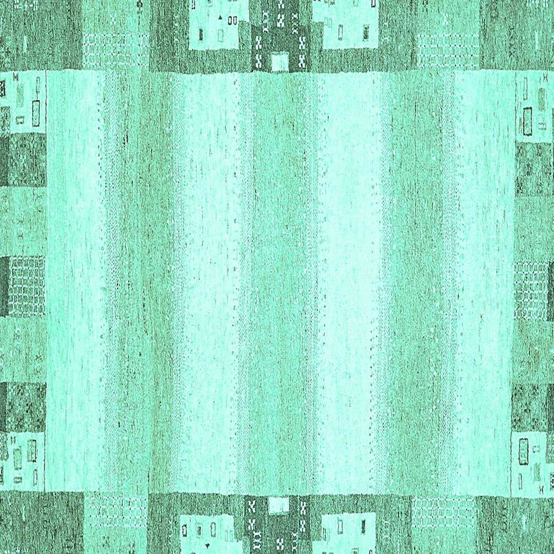Ahgly Company Indoor Square Solid Turquoise Blue Modern Area Rugs, 7 ...