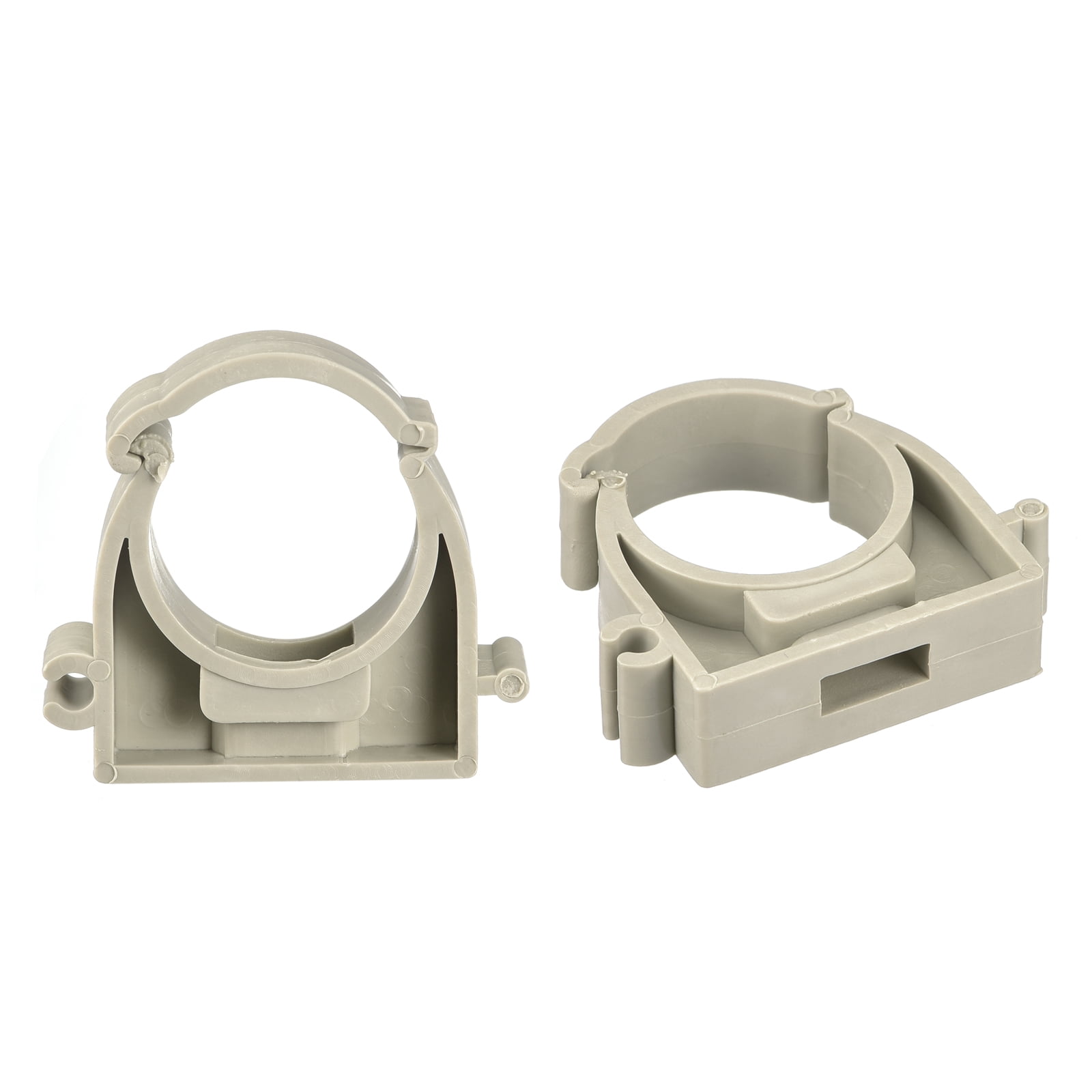 Uxcell 25mm Gray PPR Pipe Clamps Clips Hose Fittings with Lock 48Pack ...