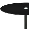 Coaster Ganso Round Metal End Table with Tempered Glass Top Black ...