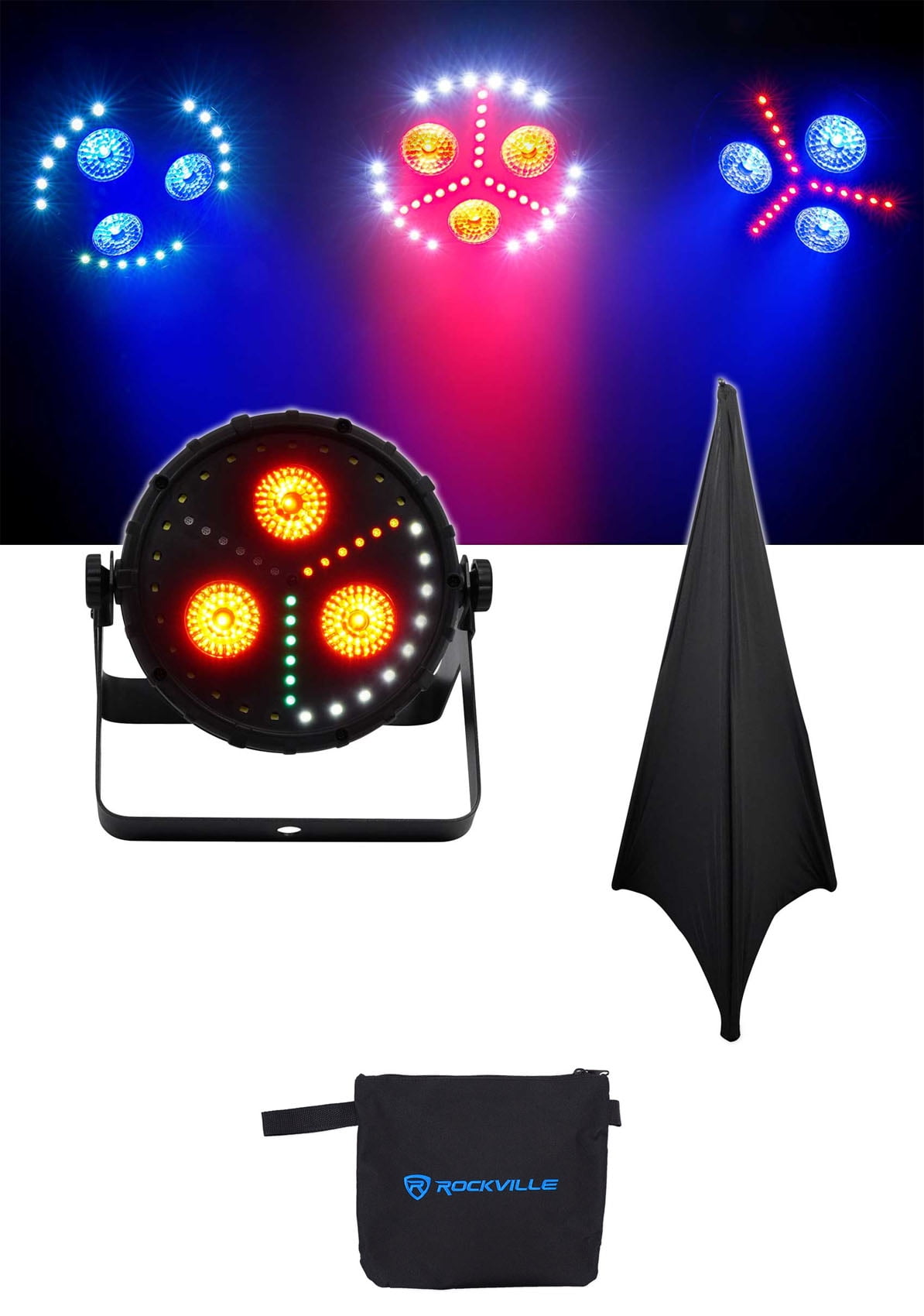 Chauvet DJ FXPar 3 Quad Color RGB+UV SMD LED Par Can Wash Light w ...