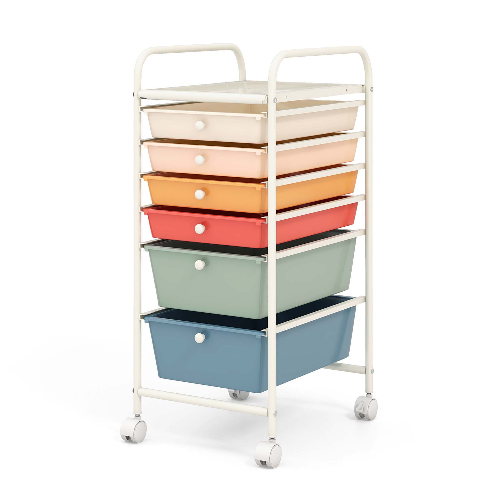 Click here for Costway 6 Drawer Rolling Storage Cart Scrapbook Pa... prices