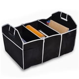 Car Truck Organizer Foldable 3 Compartment SUV Storage Basket Interior ...