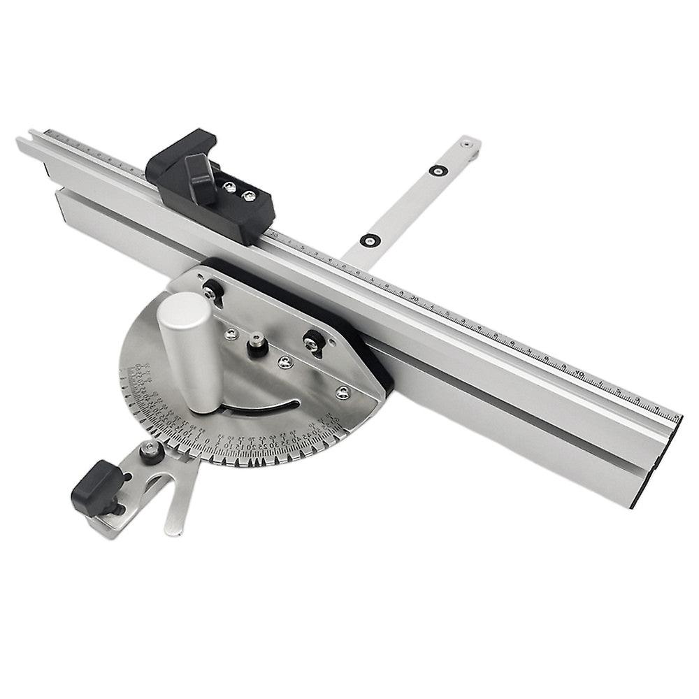 Precision miter gauge w/ aluminum miter fence with a repetitive cut ...