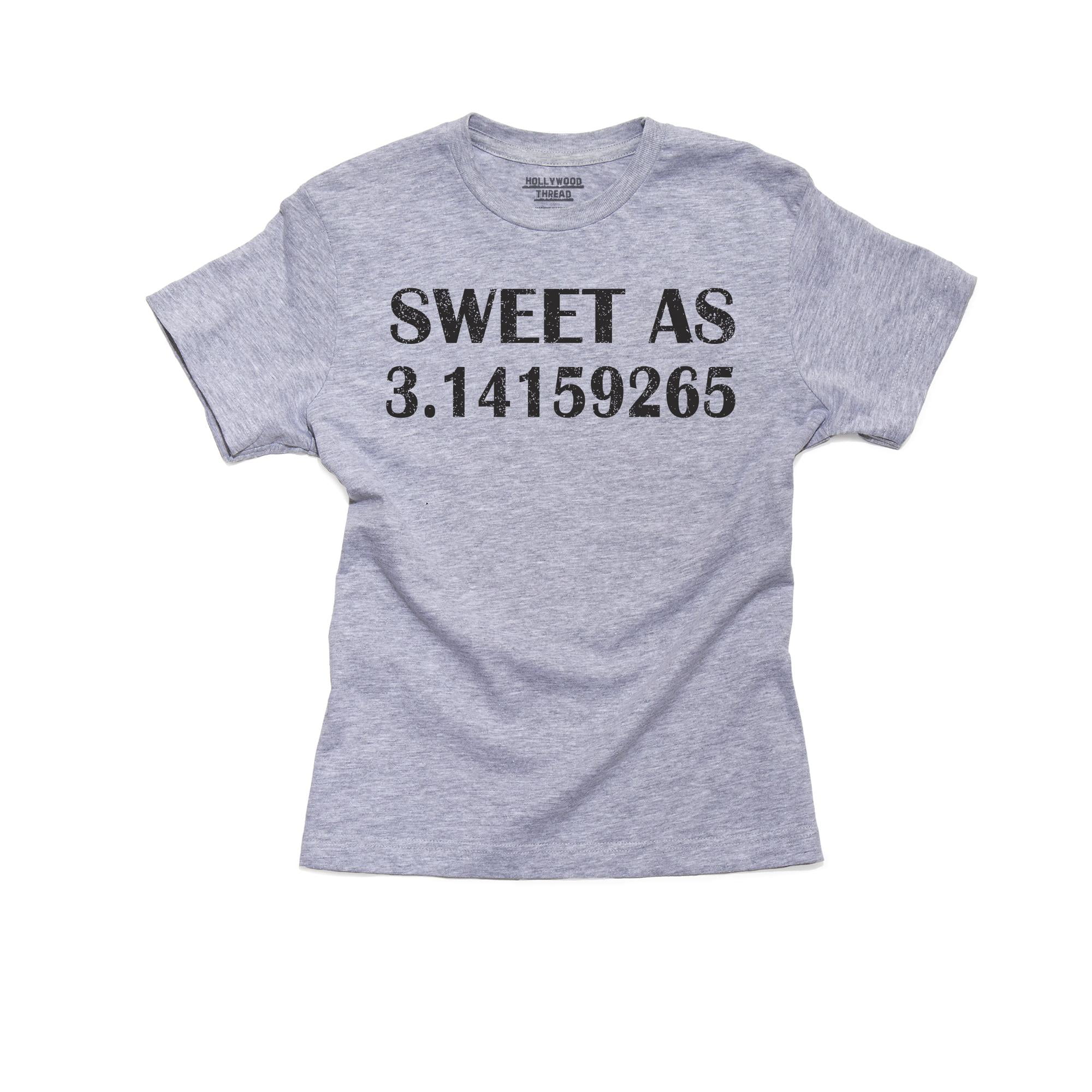 Sweet As 3.14159265 - Pi Day Support Boy's Cotton Youth Grey T-Shirt ...