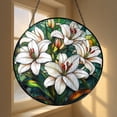 Botanical Lily Stained Glass Suncatcher Decorative Floral Window Art ...