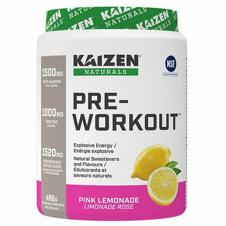 Kaizen Naturals Pre-Workout Pink Lemonade | Walmart Canada