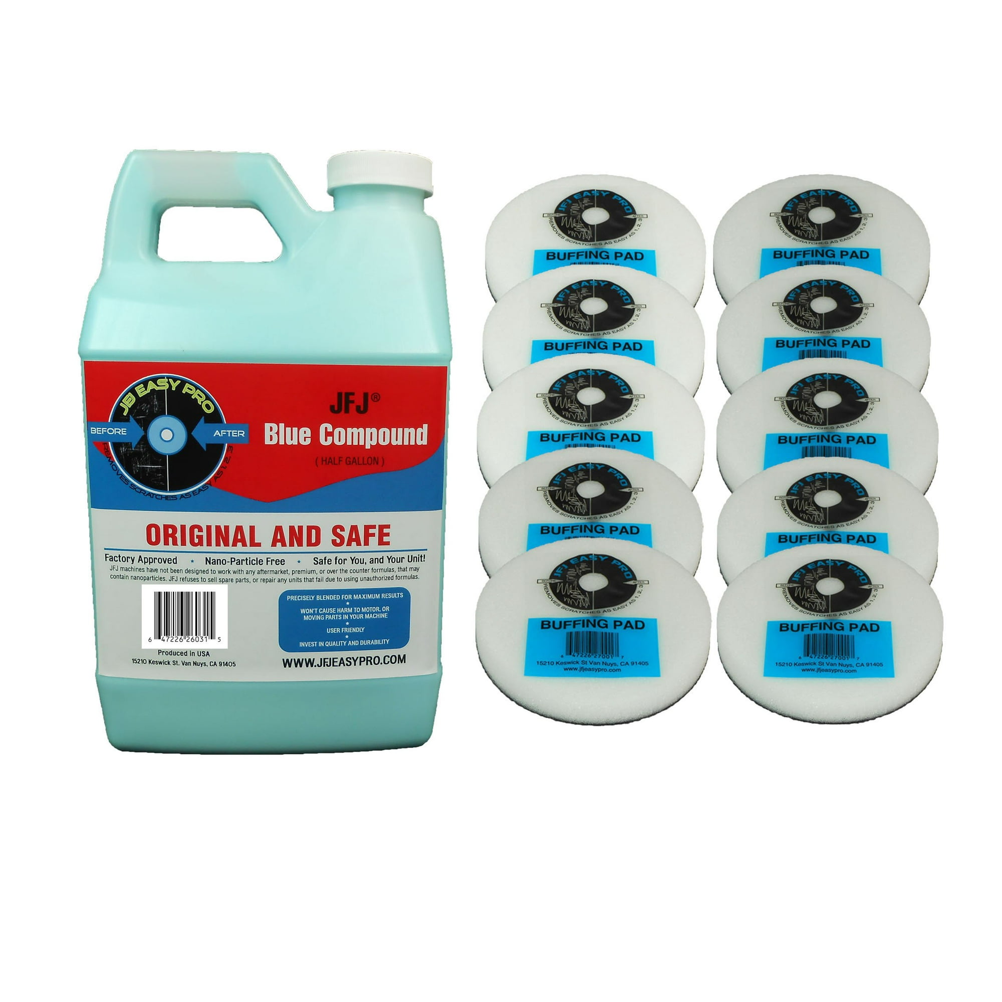 Click here for Jfj Polish Compound #1 Blue Half Gallon With 10 Jf... prices