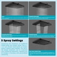 Cupc Certified 5 Spray Modes Shower Head 13'' High Large Rainfall Flow ...