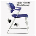 Safco Veer Flex Back Stack Chair with Arm - Blue Seat - Blue - 4 ...
