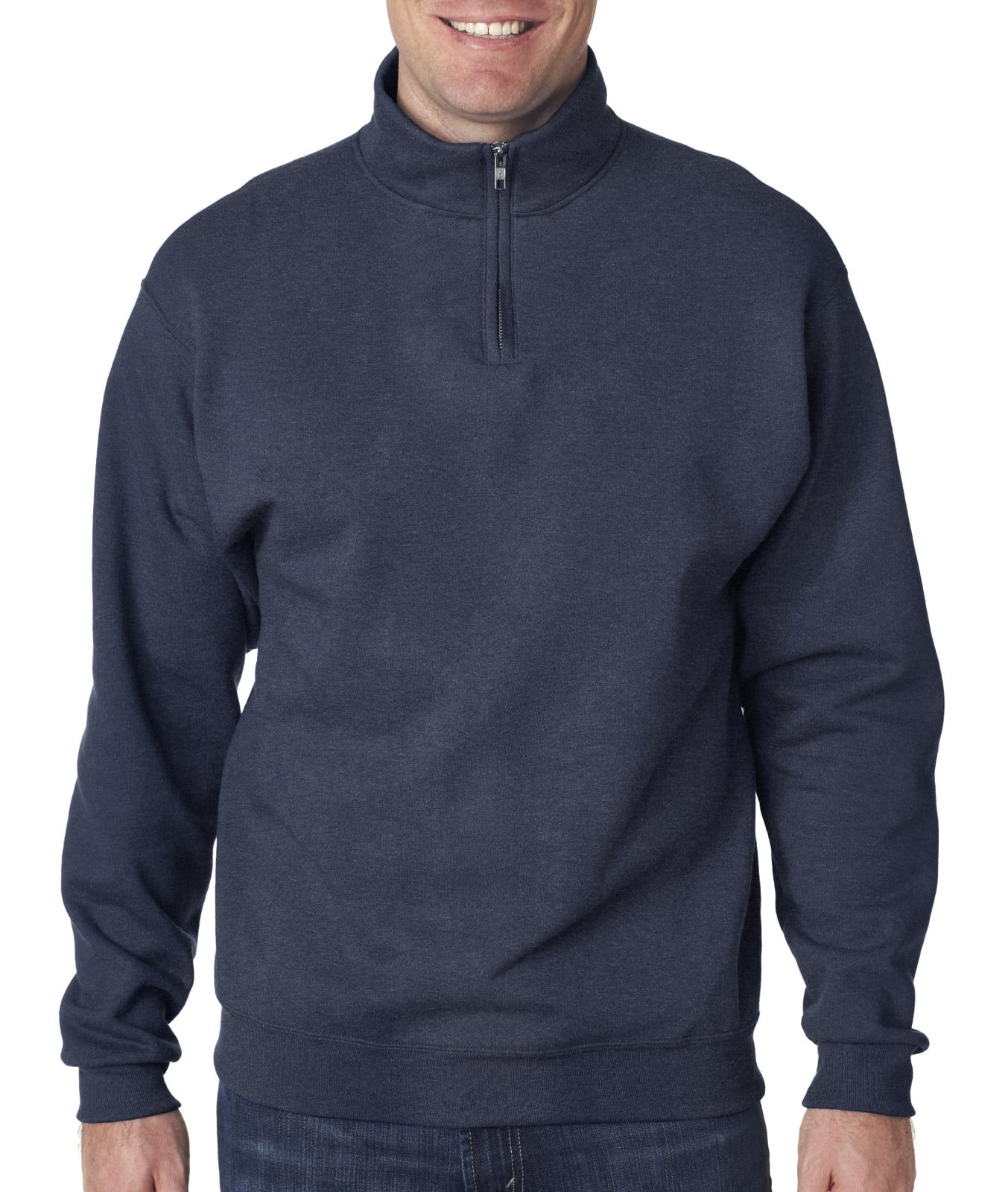 Jerzees 995 Mens NuBlend 1/4-Zip Cadet Collar Sweatshirt Fleece Jacket ...