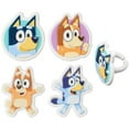DecoPac Bluey Birthday Rings, Cupcake Decorations, 3D Food-Safe Toppers ...