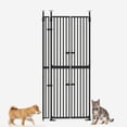 YUFU 74.8 Inch Extra Tall Pet Gate, Pressure Mounted, Adjustable Width ...