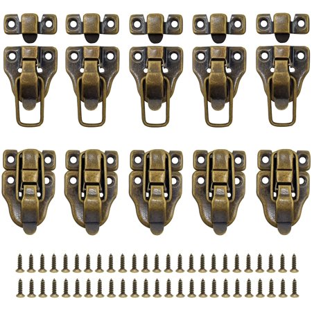 KSCD 10 pcs Bronze Retro Style Metal Box Latch hasp Latch Cabinet ...