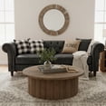 GOMYHOME 83" Chesterfield 3-Seater Sofa, High-Tech Faux Leather, Tufted ...