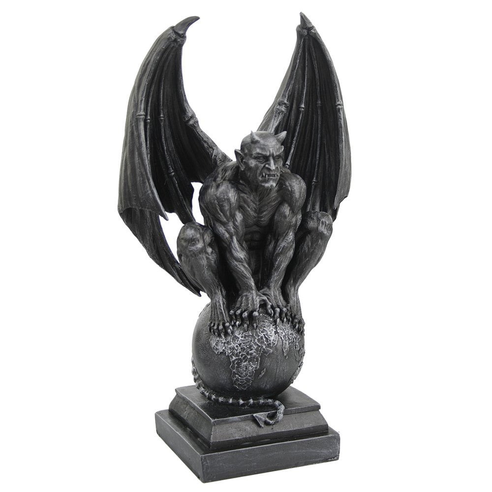 Winged Devil with Its Evil Grip On This World Symbolic Desktop Figurine ...