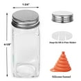 LELINTA 25 Pcs Glass Spice Jars/ Bottles/ Cruets - 4oz Empty Square ...