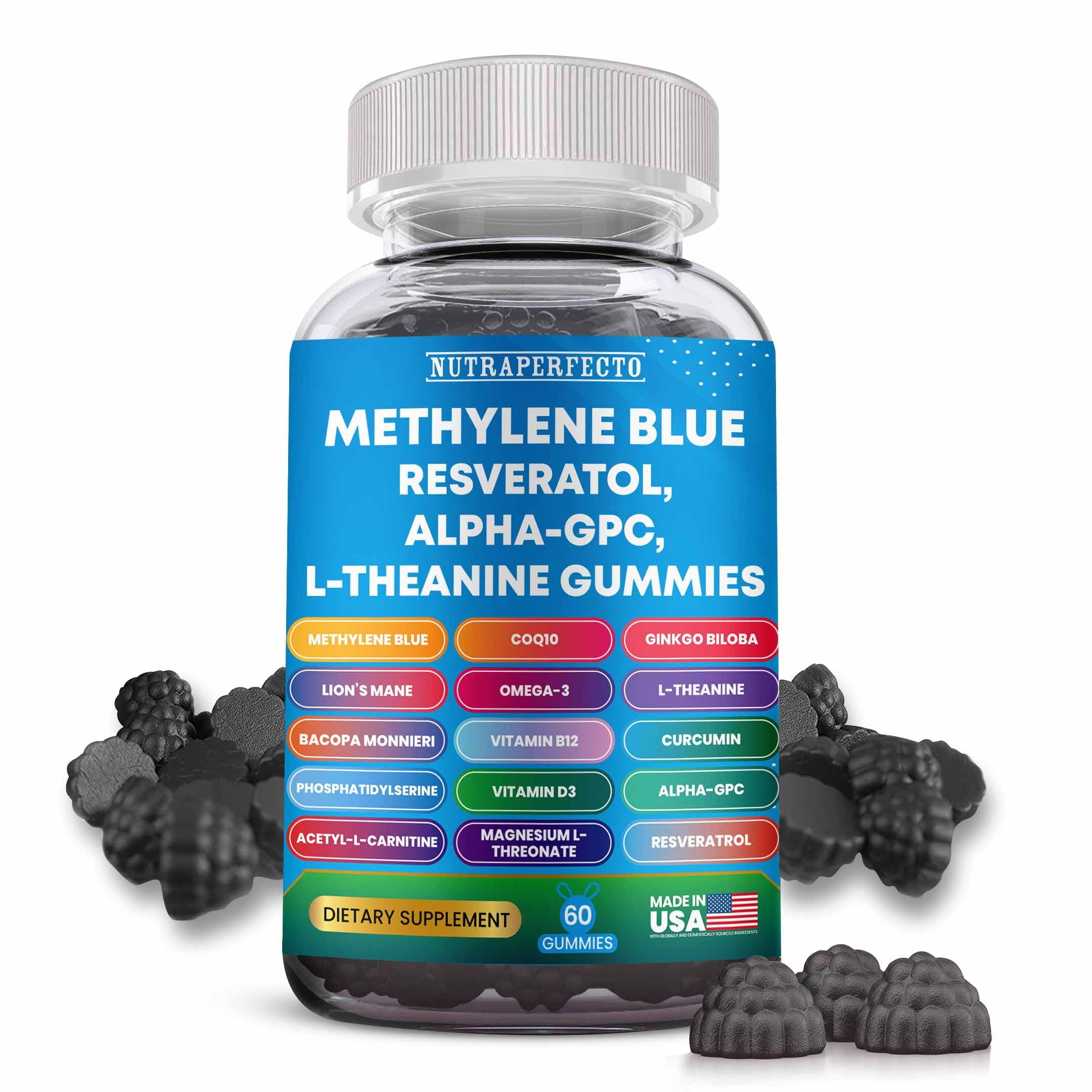 Suplemento NutraPerfecto Gomitas azules de metileno sin azúcar | Bodega ...