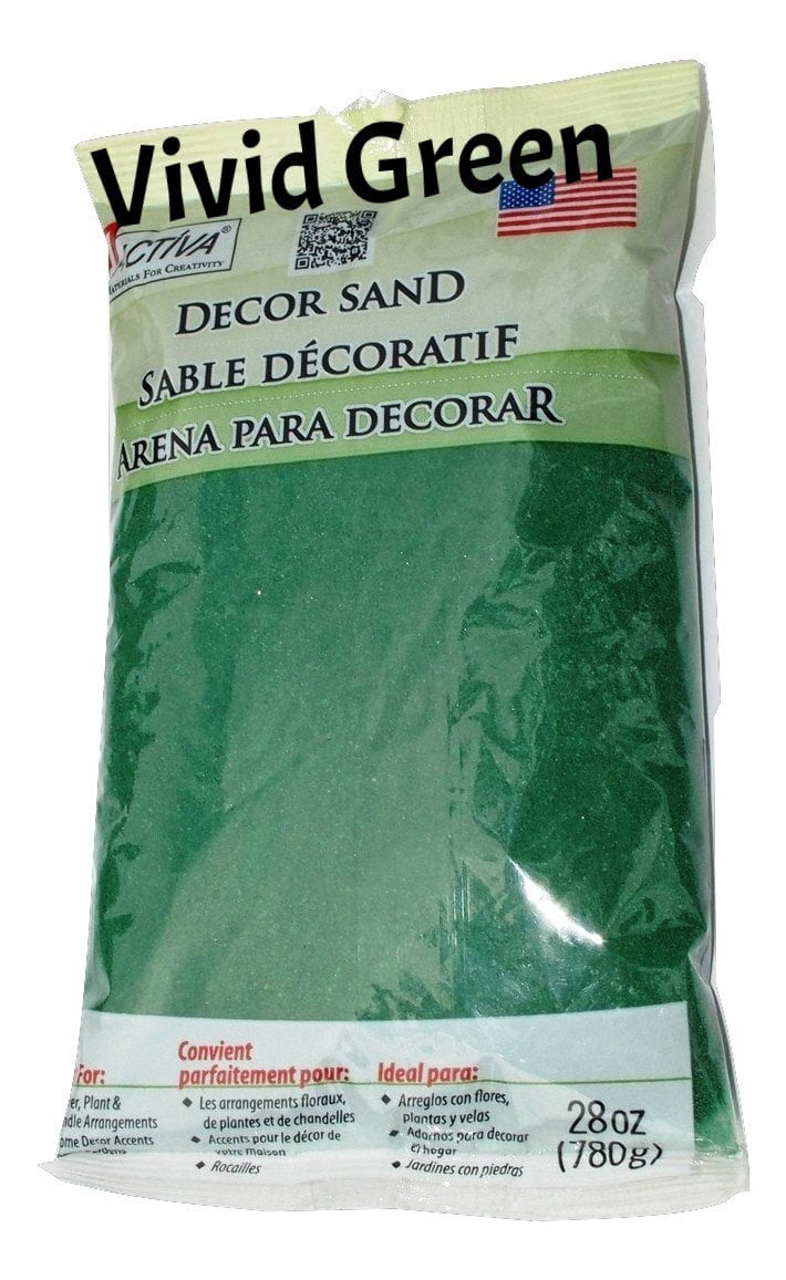 ACTÍVA 28 oz. Bag of Vivid Green Decor Sand - Decorative Colored Sand ...