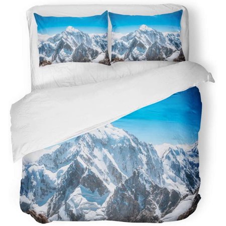 HATIART 3 Piece Bedding Set Blue Mount Mountain Peak Everest National ...