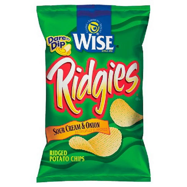 Wise Ridgies Sour Cream & Onion Ridged Potato Chips, 3-Pack 7.5 oz ...