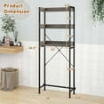 Costway 3-Tier Over-The-Toilet Bathroom Shelf Metal Frame Space Saver ...