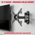 Adjustable TVs Wall Mount Display Brackets Full Motion Swivels Tilts ...
