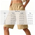 Besolor Cargo Shorts for Women Elastic High Waisted Wide Leg Pants ...