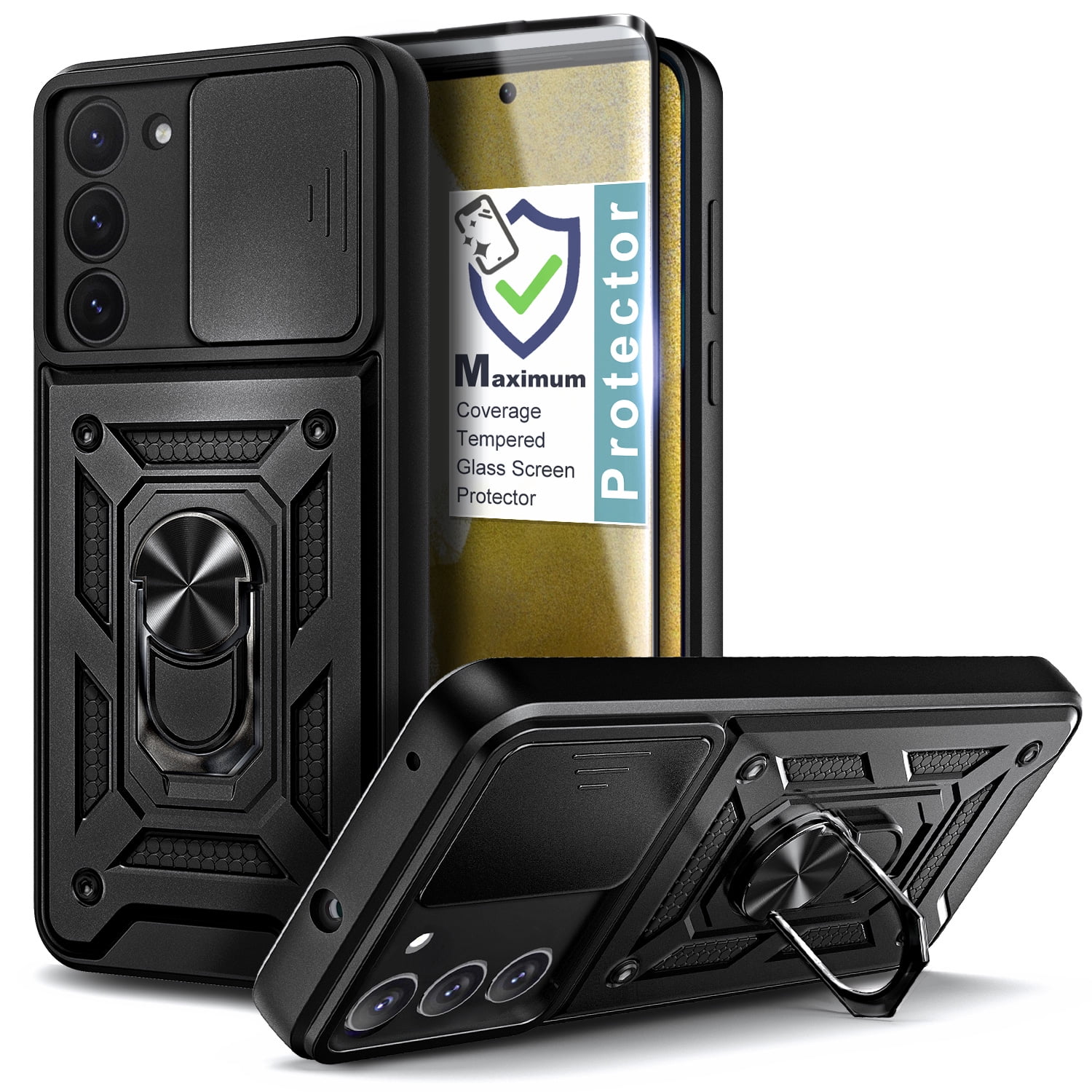 Nagebee Phone Case Compatible for Samsung Galaxy S23 with Tempered ...