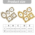 5PCS/Pack Elegant Embossing Gold Photo Holders Picture Frames With ...