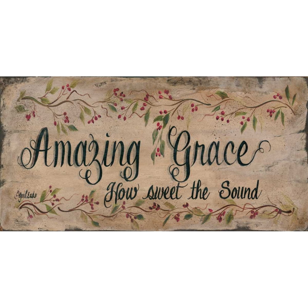 Amazing Grace Poster Print by Gail Eads (36 x 18) - Walmart.com ...
