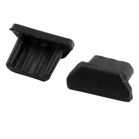 Smartphone Rubber Anti Dust Micro USB Port Cap Cover Protective Black ...