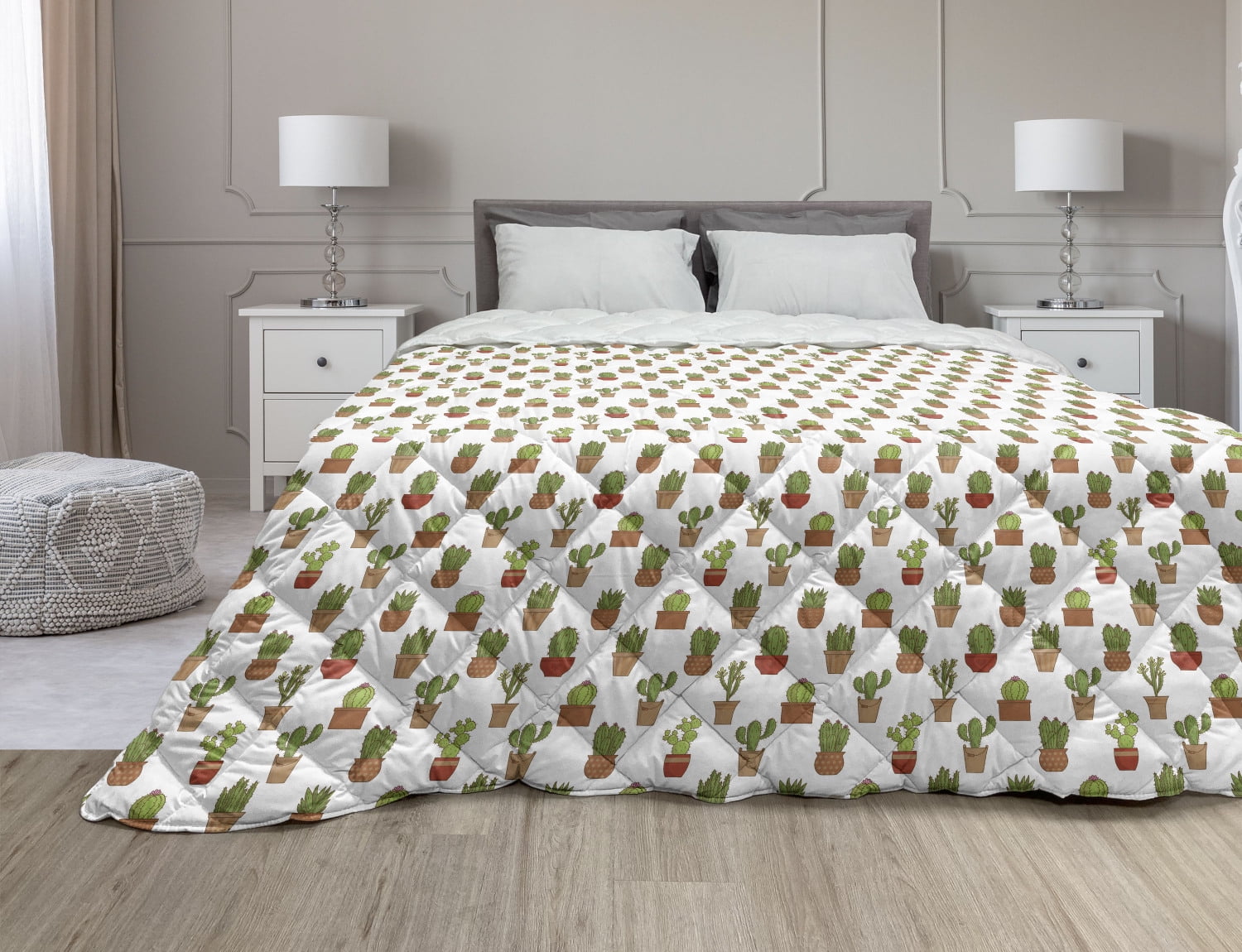 Cartoon Down Alternative Comforter, Bugs Insects Ladybugs Along Stripes ...