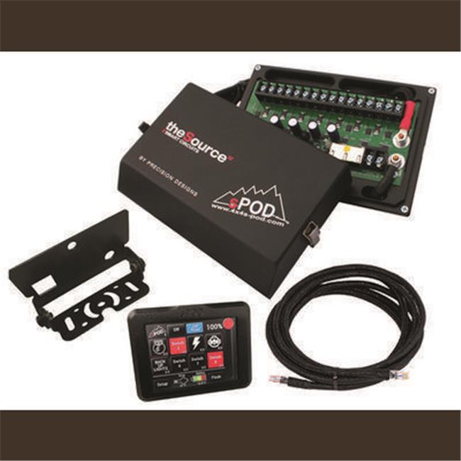 sPOD SPD8-700-TSB-JK 2007-C Switch Panel 8 Circuit Source Se with ...
