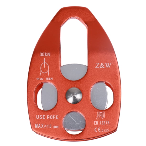 30KN Orange Large Rope Pulley for Rigging Rock Climbing Lifting Equip ...