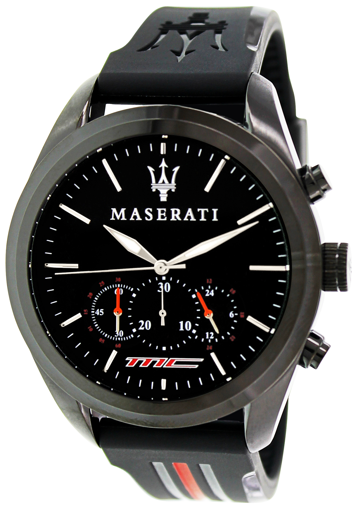 R8871612004 Unisex Traguardo Black Dial Black Rubber Strap Chronograph ...