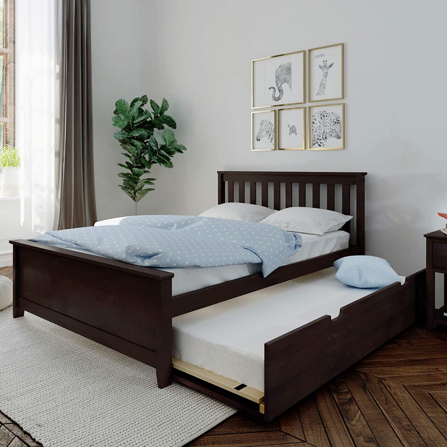 Click here for Bedsmart Solid Wood Full Size Bed With Trundle Esp... prices