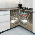 Wire Kidney Shaped Organizer,2 Tier Lazy Susan Kitchen Base Cabinet ...