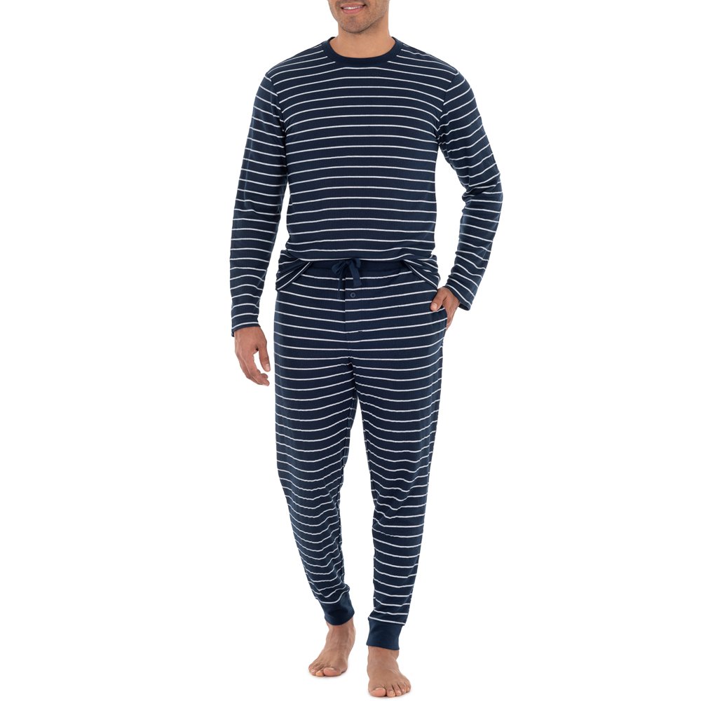 GEORGE - George Men's Holiday Thermal Pajama Set - Walmart.com ...