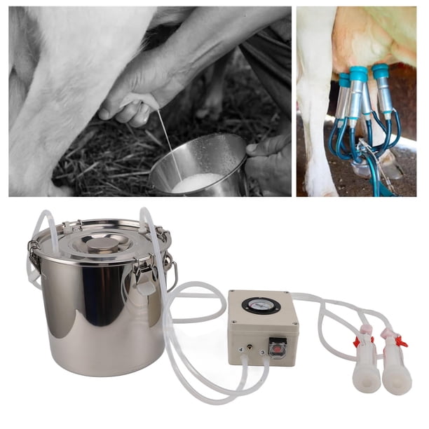 Pulsation Vacuum Pump Milker, Stainless Steel Plastic Goat Milking ...