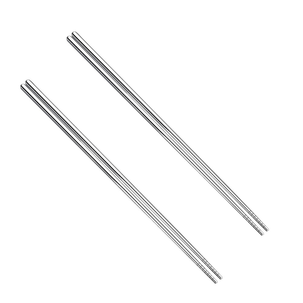 2 Pairs Stainless Steel Chopsticks Cooking Noodle Chopsticks Deep Fry ...