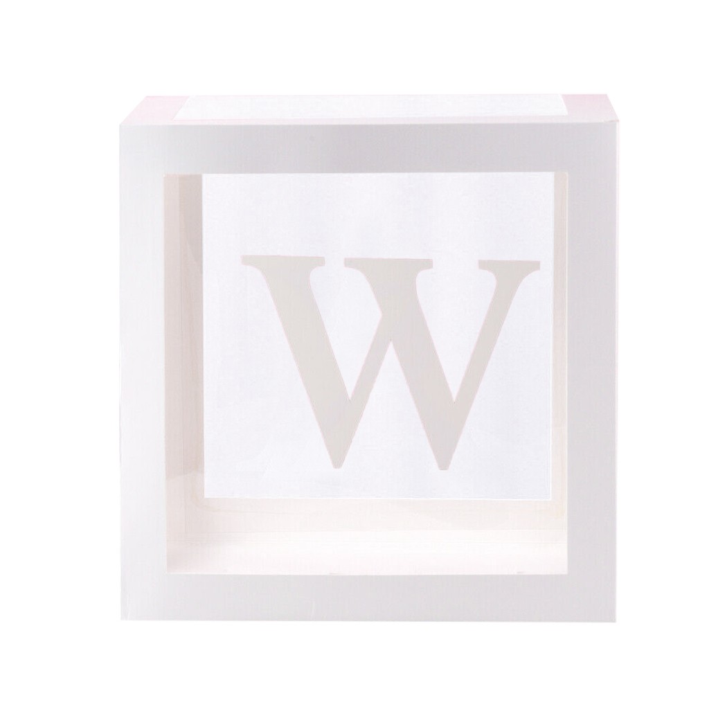 A- Shower Baby Birthday Kid Decoration Transparent Boxes Gift Letter ...