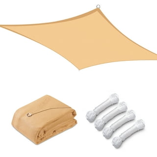 ShadeLogic Sun Shade Sail 16 Foot Square - Sand - Walmart.com