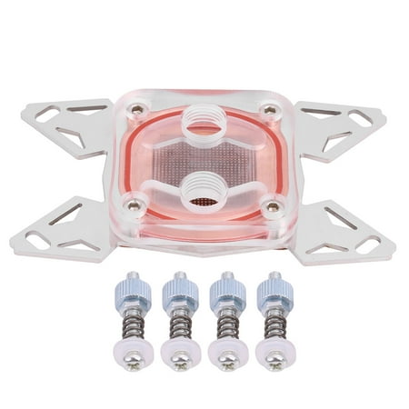Red Copper + POM + Steel CPU Block, CPU Water Cooling Block, 12.9mm ...