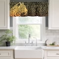 Abstract Leopard Print Valances for Windows Farmhouse Kitchen Curtains ...