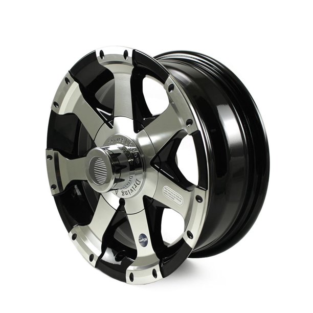 14X5.5 5-Lug on 4.5" Aluminum Series 06 Trailer Wheel - Black Inlay ...