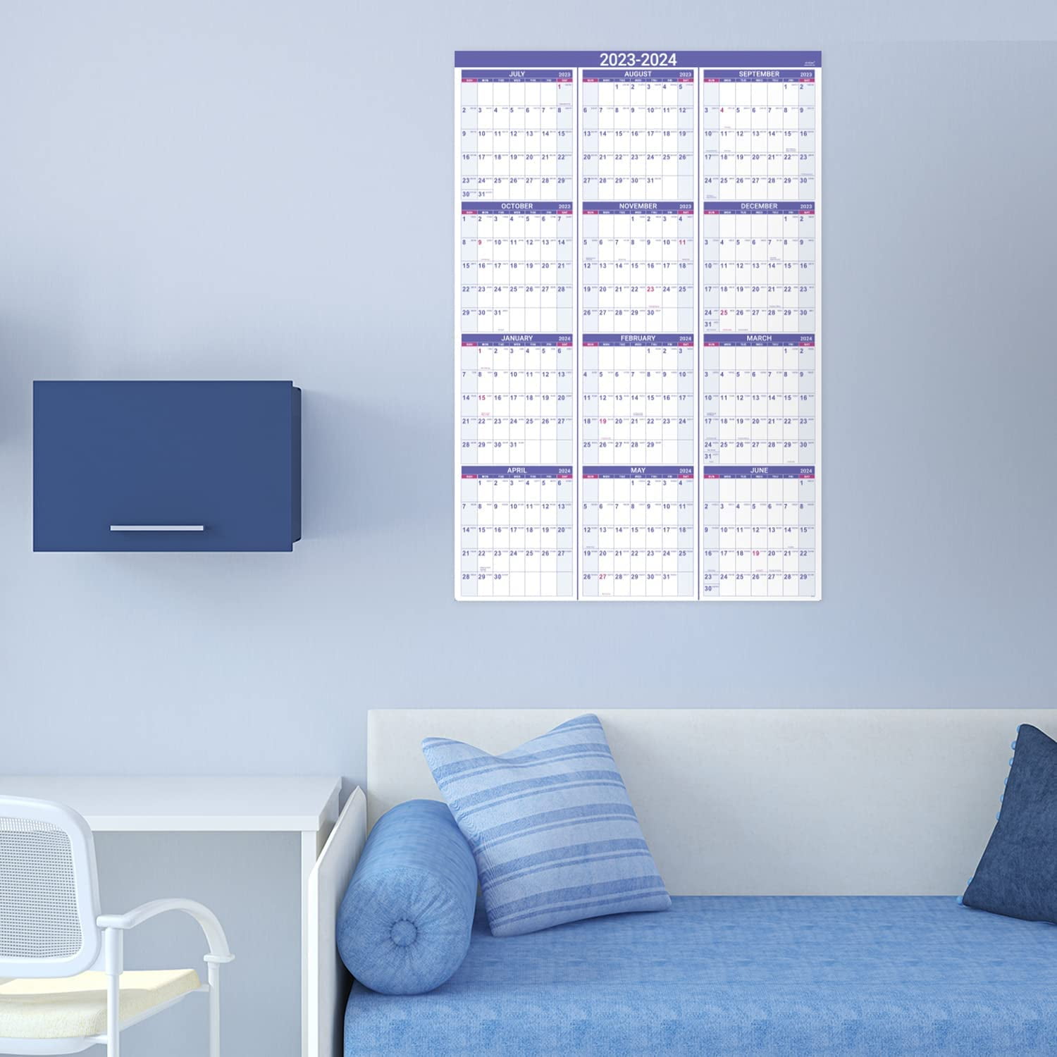 2023-2024 Yearly Wall Calendar - Yearly Wall Algeria | Ubuy